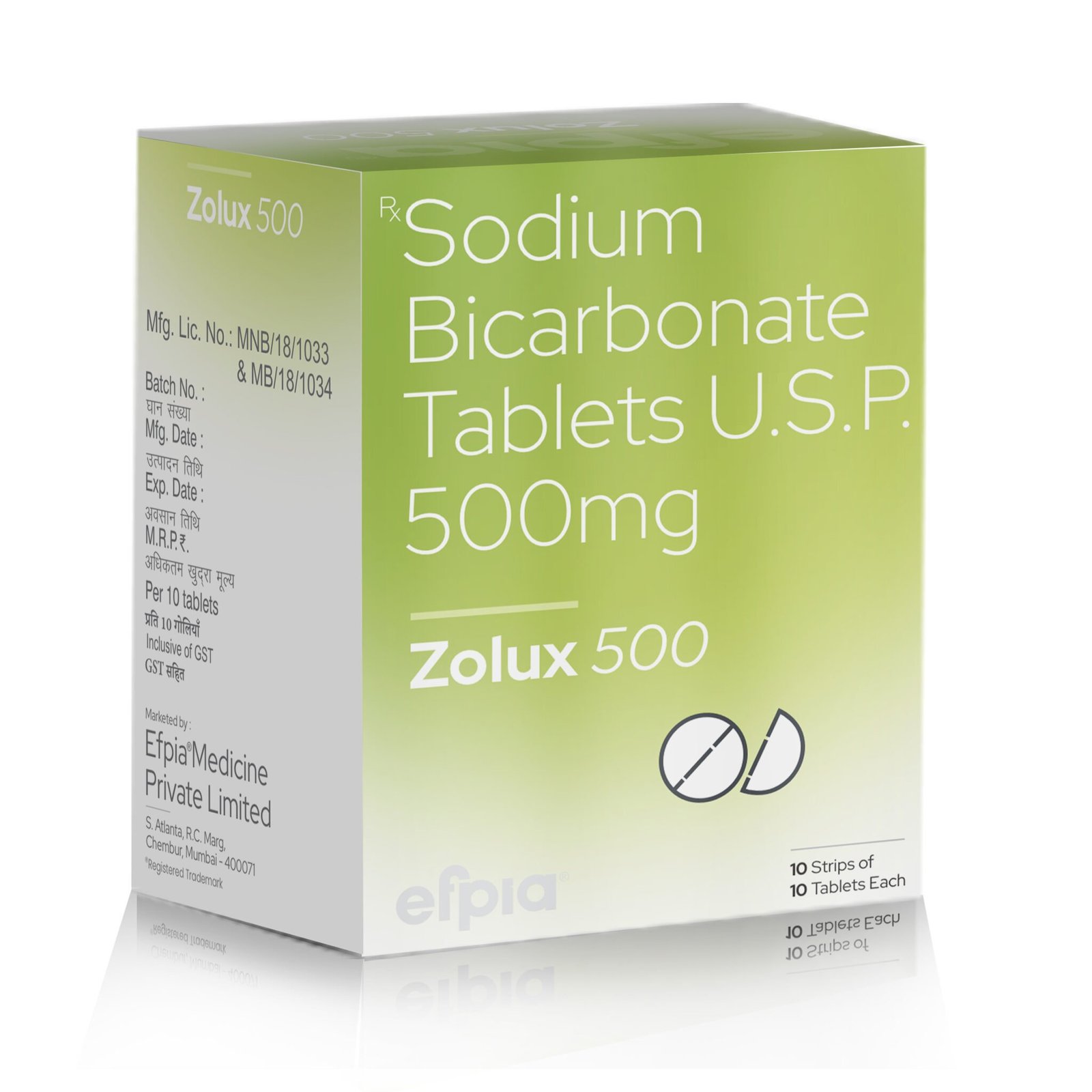 Sodium Bicarbonate Tablets USP 500 mg