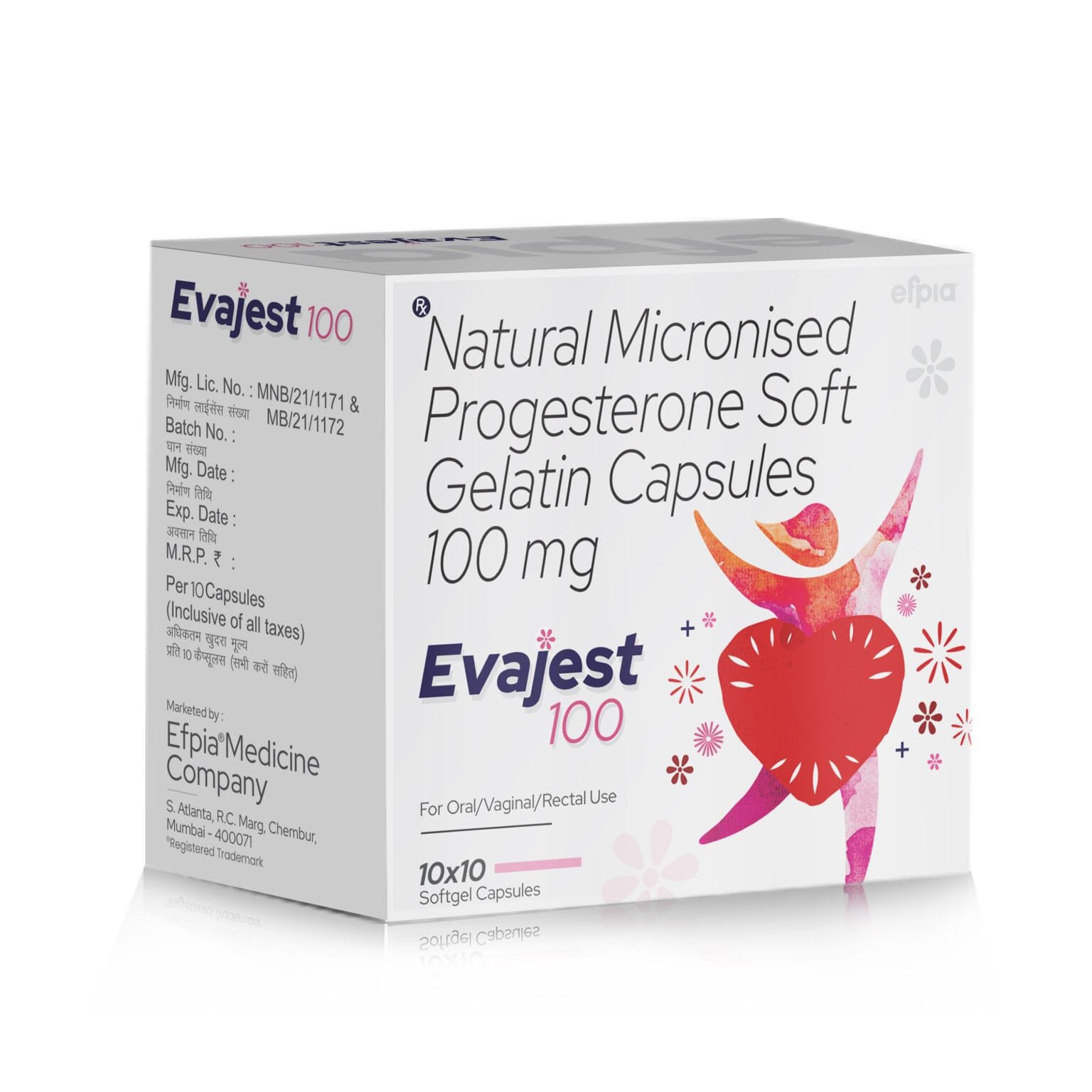 Natural Micronised Progesterone Soft Gelatin Capsules 100 mg