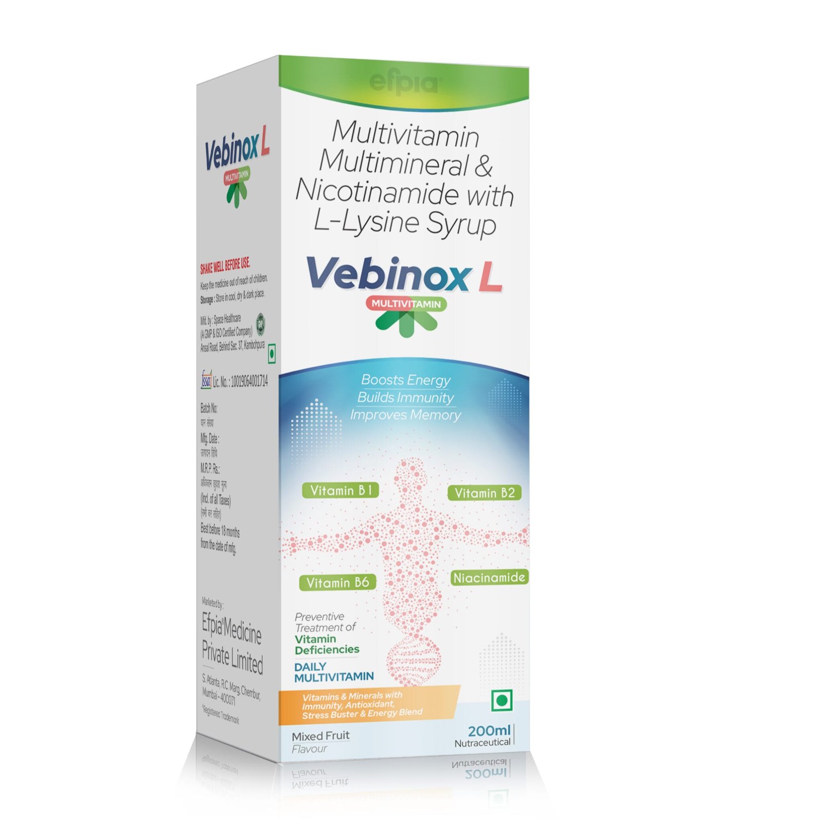 Multivitamin Multimineral & Nicotinamide L-Lysine Syrup 200ML