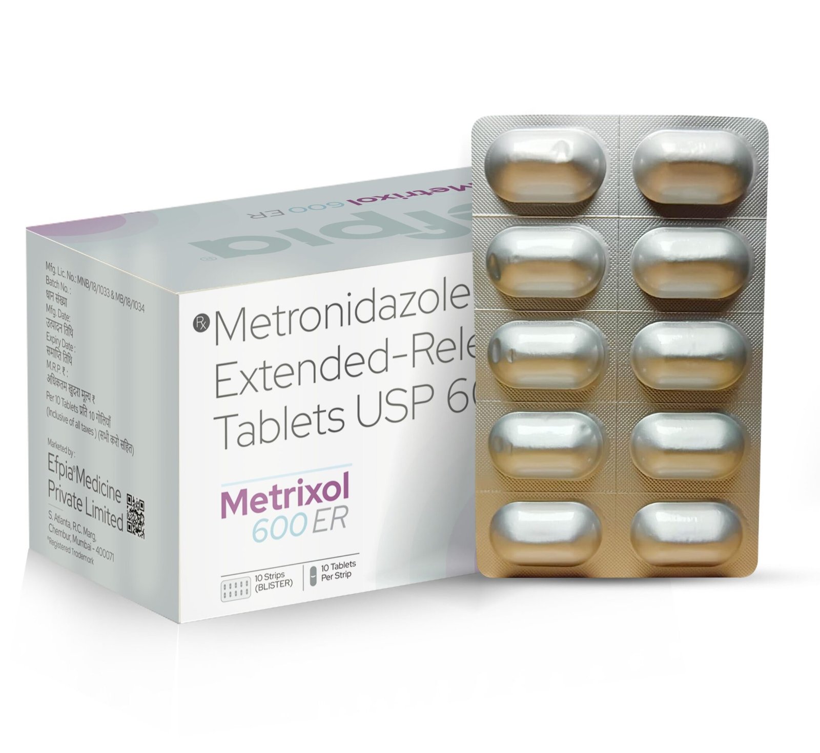 Metronidazole Extended Release Tablets USP 600 mg